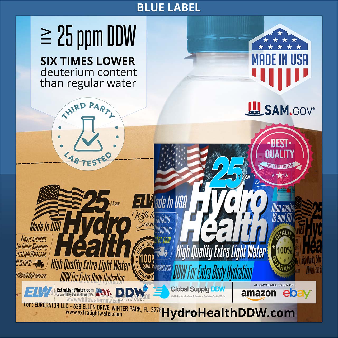 DDW Deuterium Depleted Water | 25 HydroHealth